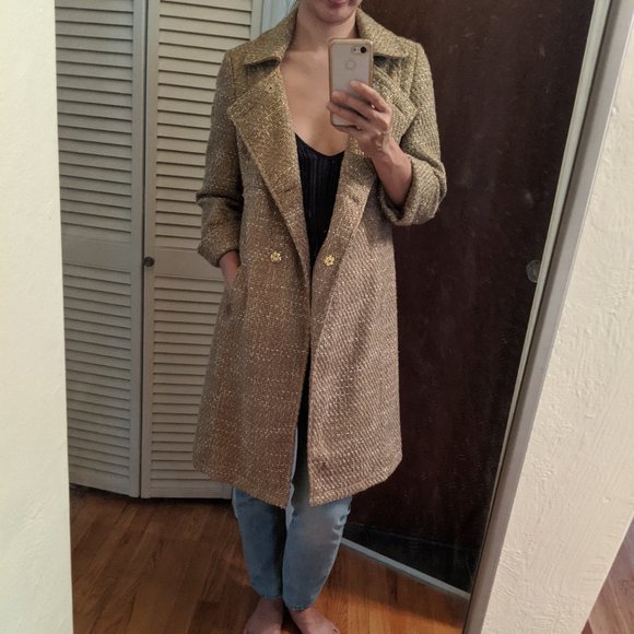 Mossimo Supply Co. | Jackets & Coats | Mossimo Wool Blend Gold Coat ...